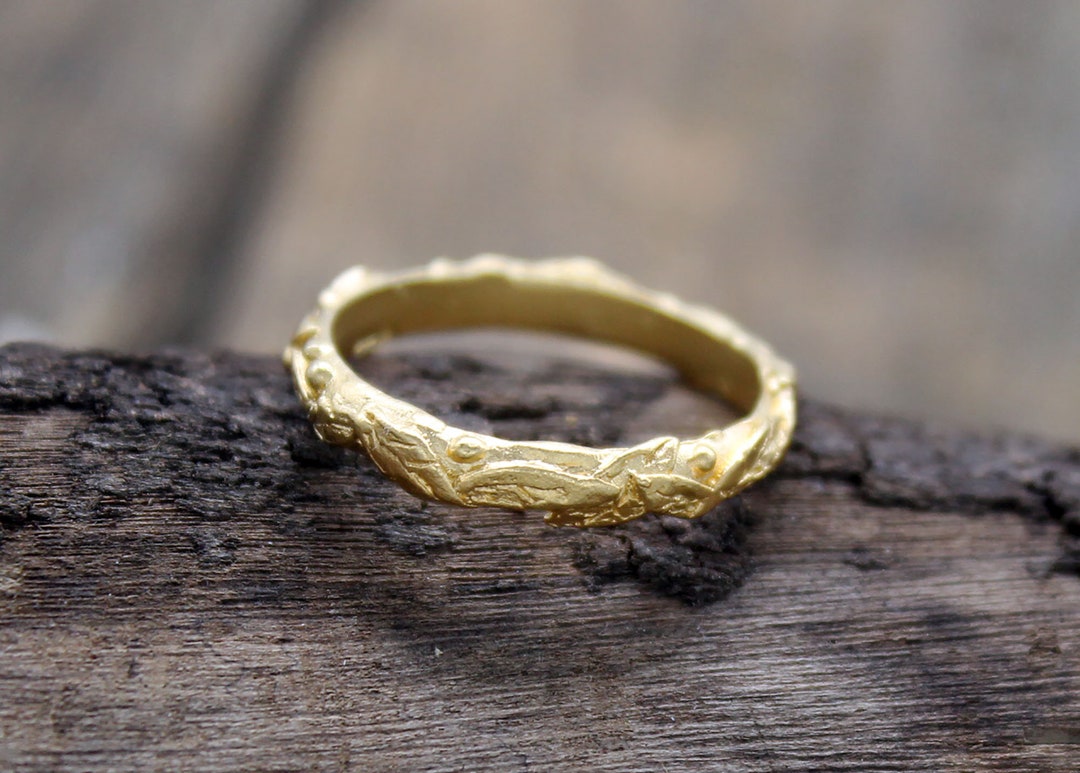 Olive Branch Ring 14K Gold Vermeil Vine Ring - Etsy