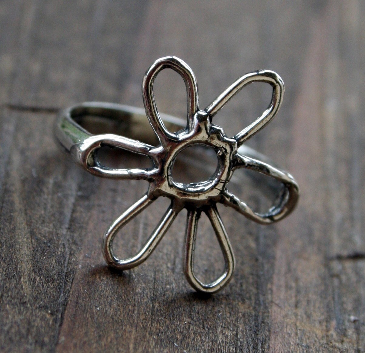 Ring Sterling Silver Flower Power Spring Ring - Etsy