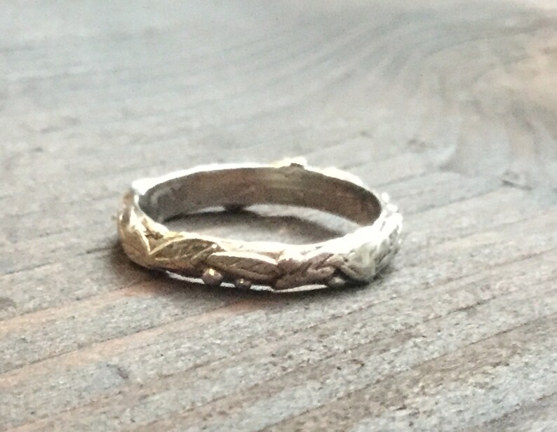 Sterling Silver Olive Branch Ring - Etsy