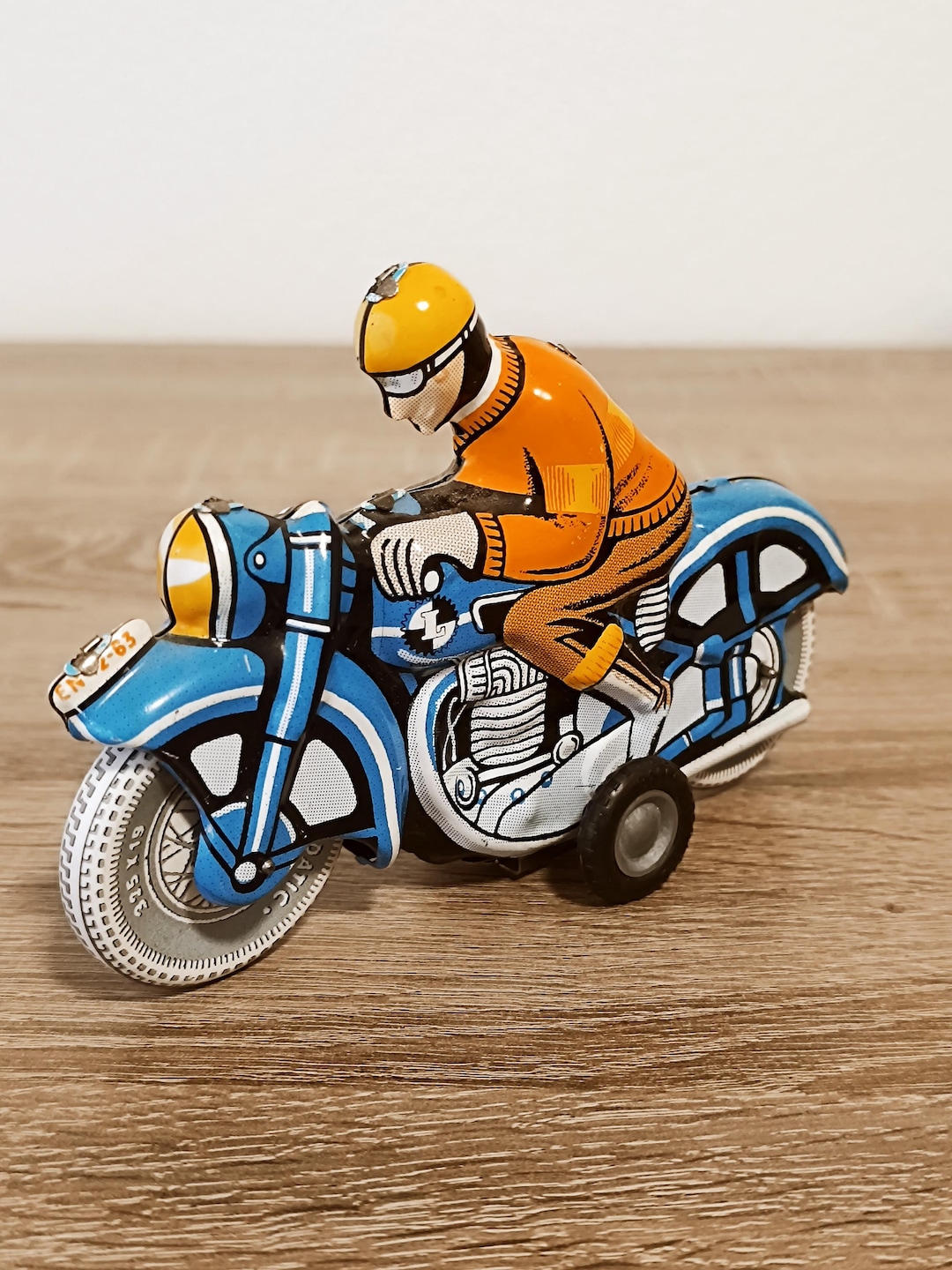 1960s Tin Motorcycle Toy: Wind-up Mechanical Retro Collectible - Etsy