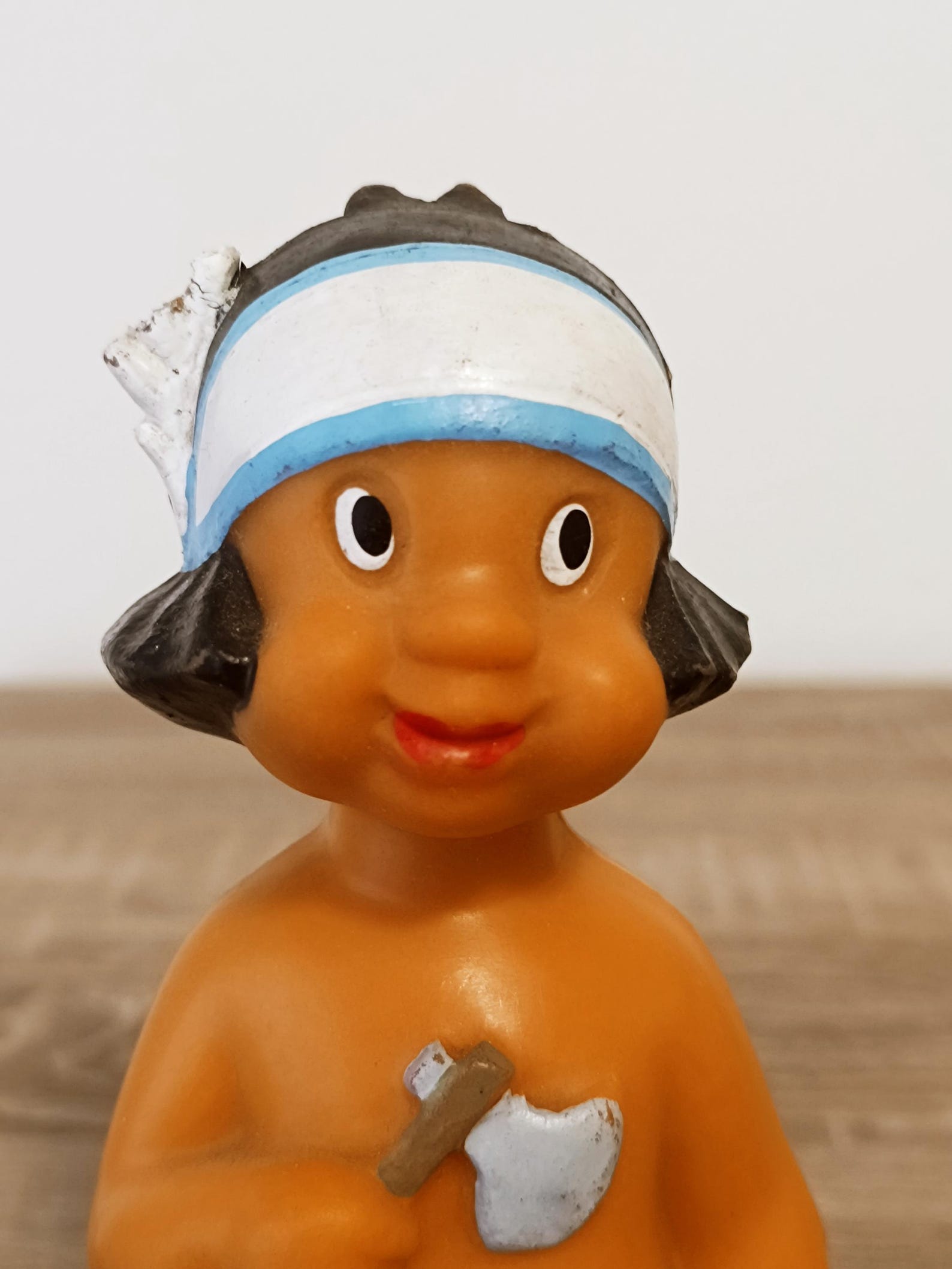 Vintage Rubber Toy, Hiawatha Indian Figure, Retro Native American ...