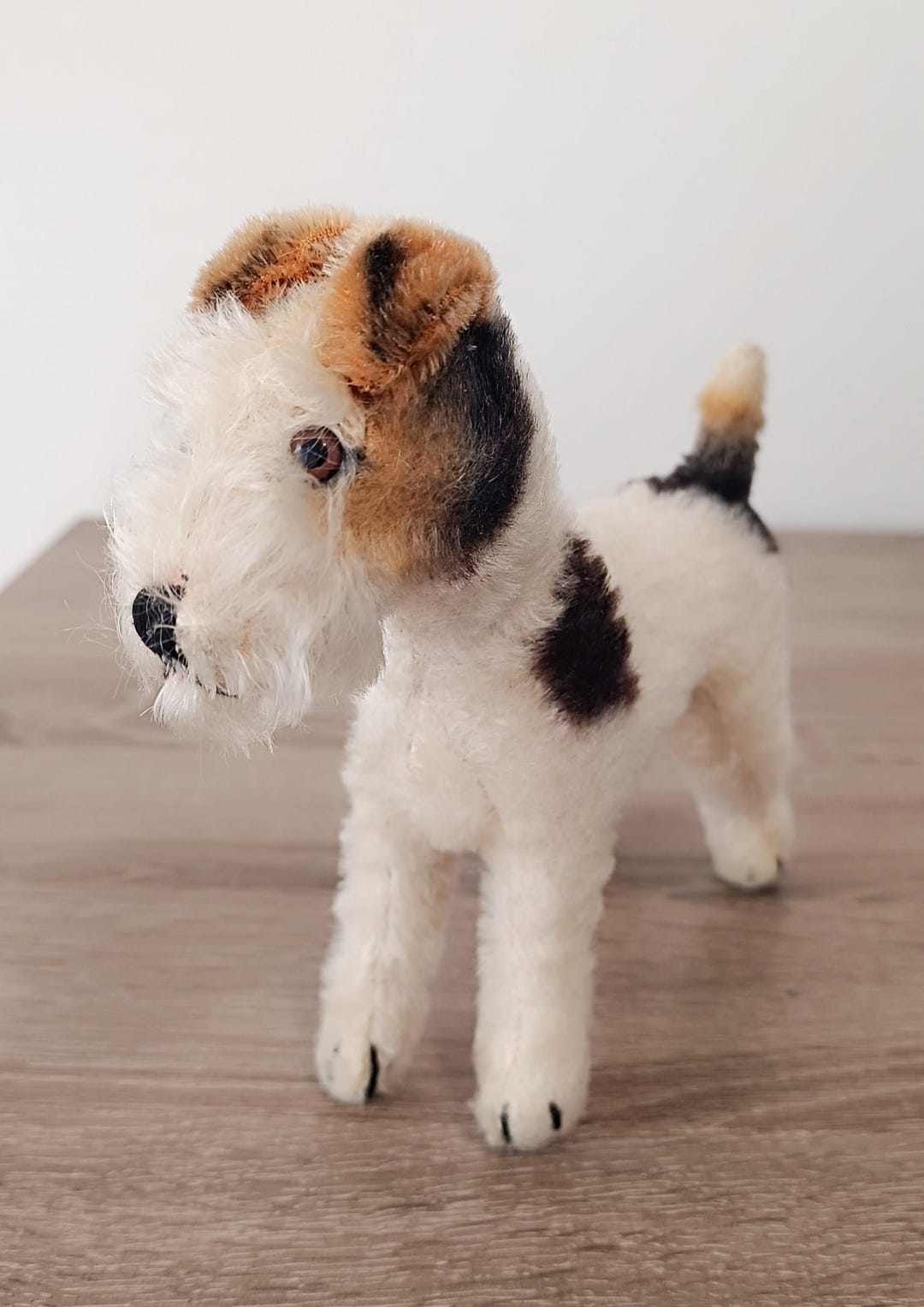 Vintage 1950s Steiff Fox Terrier Plush, Rare 1950s Steiff, Authentic ...