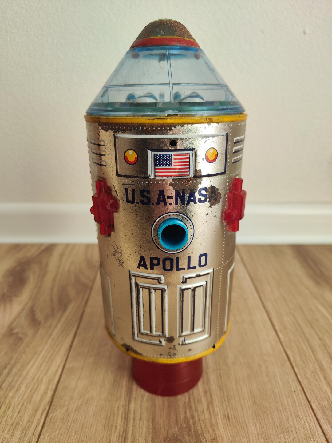 Vintage NASA Apollo Tin Rocket, Modern Toys Japan, 1960s Space Toy - Etsy