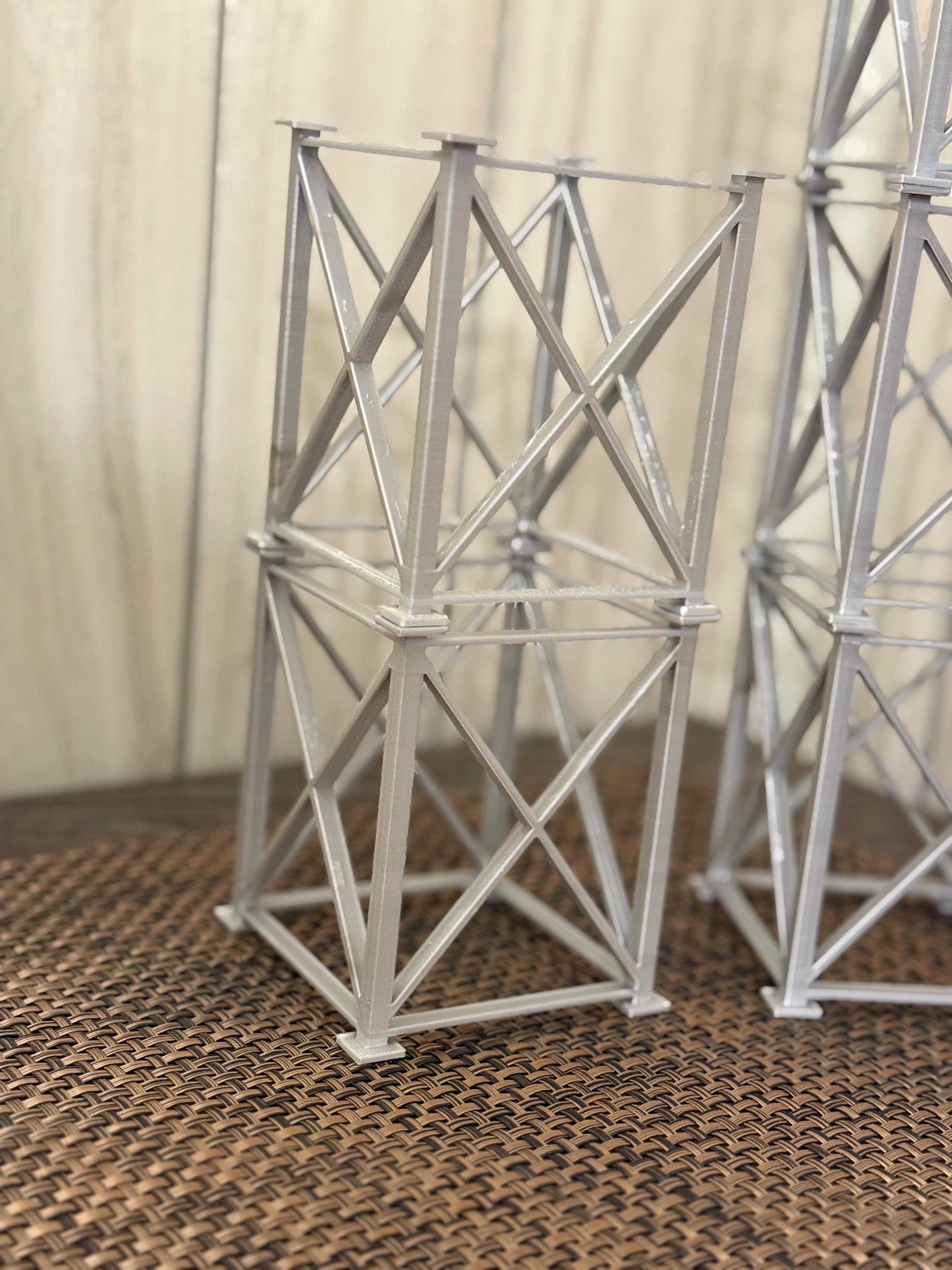 1/65 Scale 14x14x20ft Grain Leg Support Tower. 3d Printed - Etsy