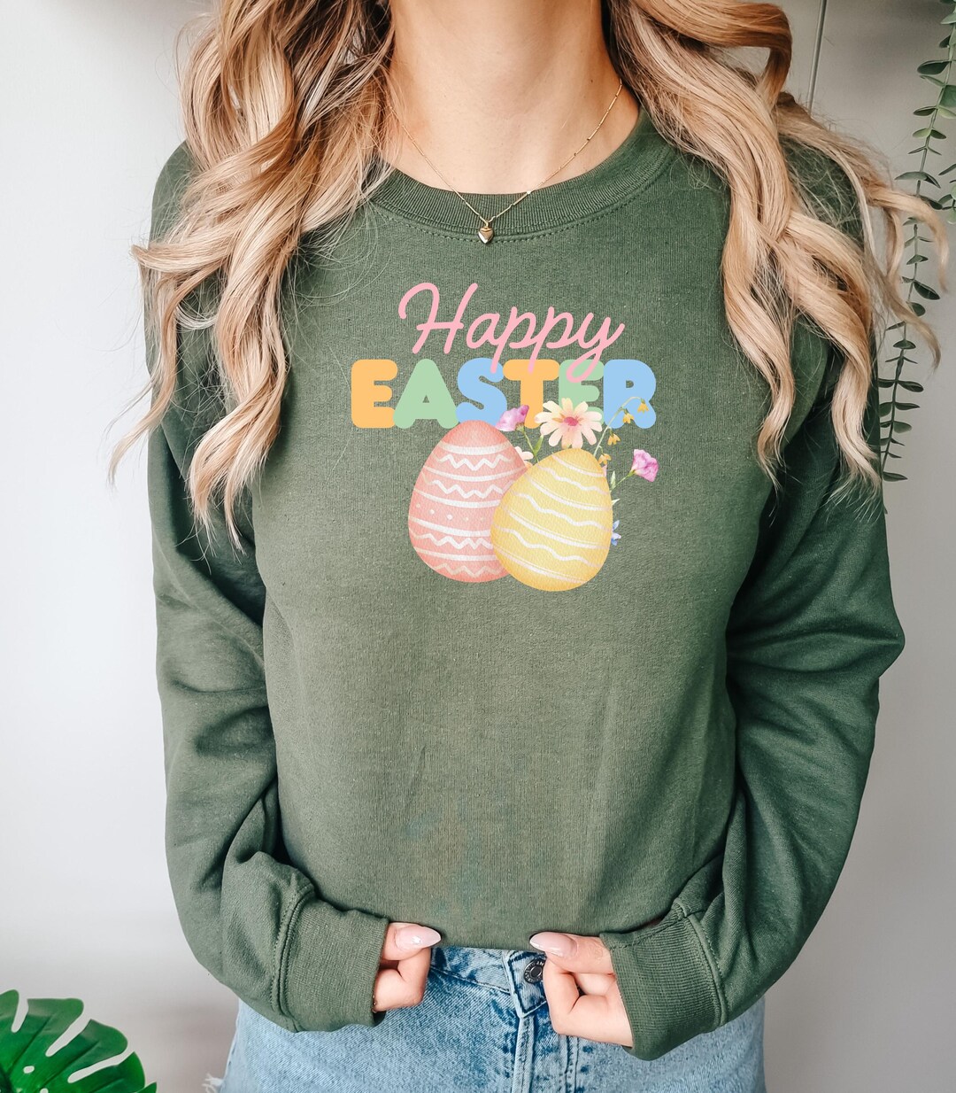 Easter Sweatshirt, Happy Easter Sweatshirt, Womens Easter Sweatshirt ...