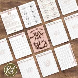 Egg Tracker Printable Bundle | Chicken Egg Inventory Log | Daily ...