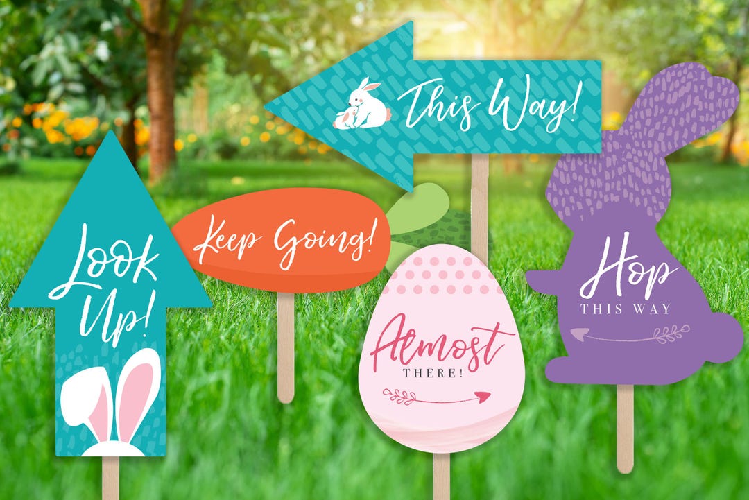 DIY Easter Egg Hunt | Yard Signage | Easter Yard Printables - Etsy