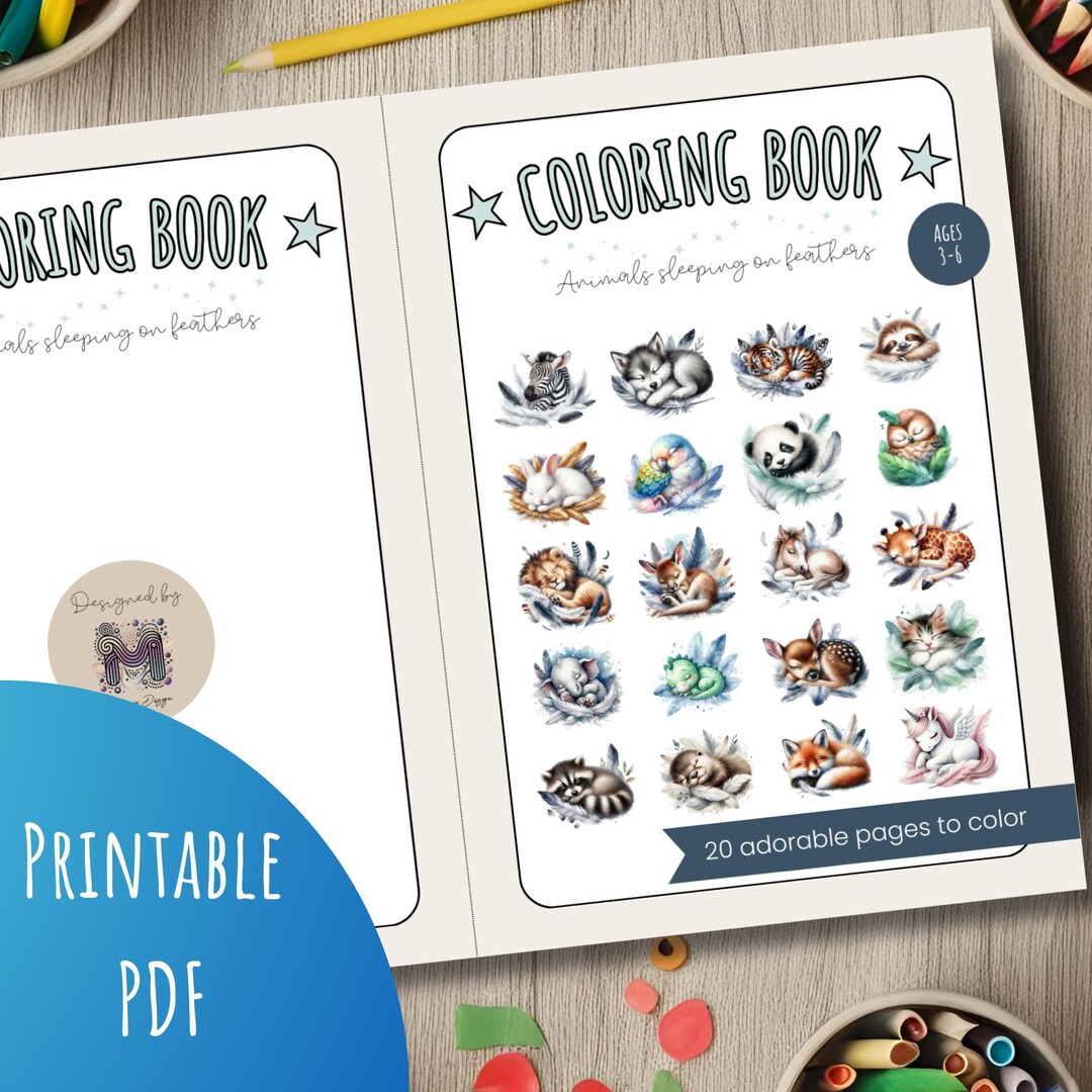 Printable Animal Coloring Pages for Kids & Adults – Cute Animals ...