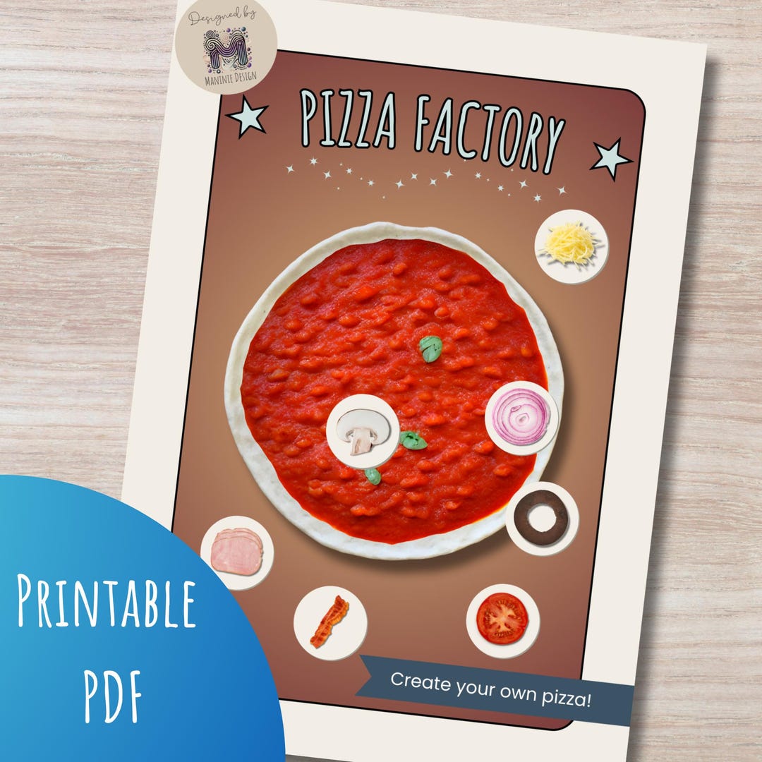 Printable Pizza Factory Game for Kids | Build Your Own Pizza Activity ...