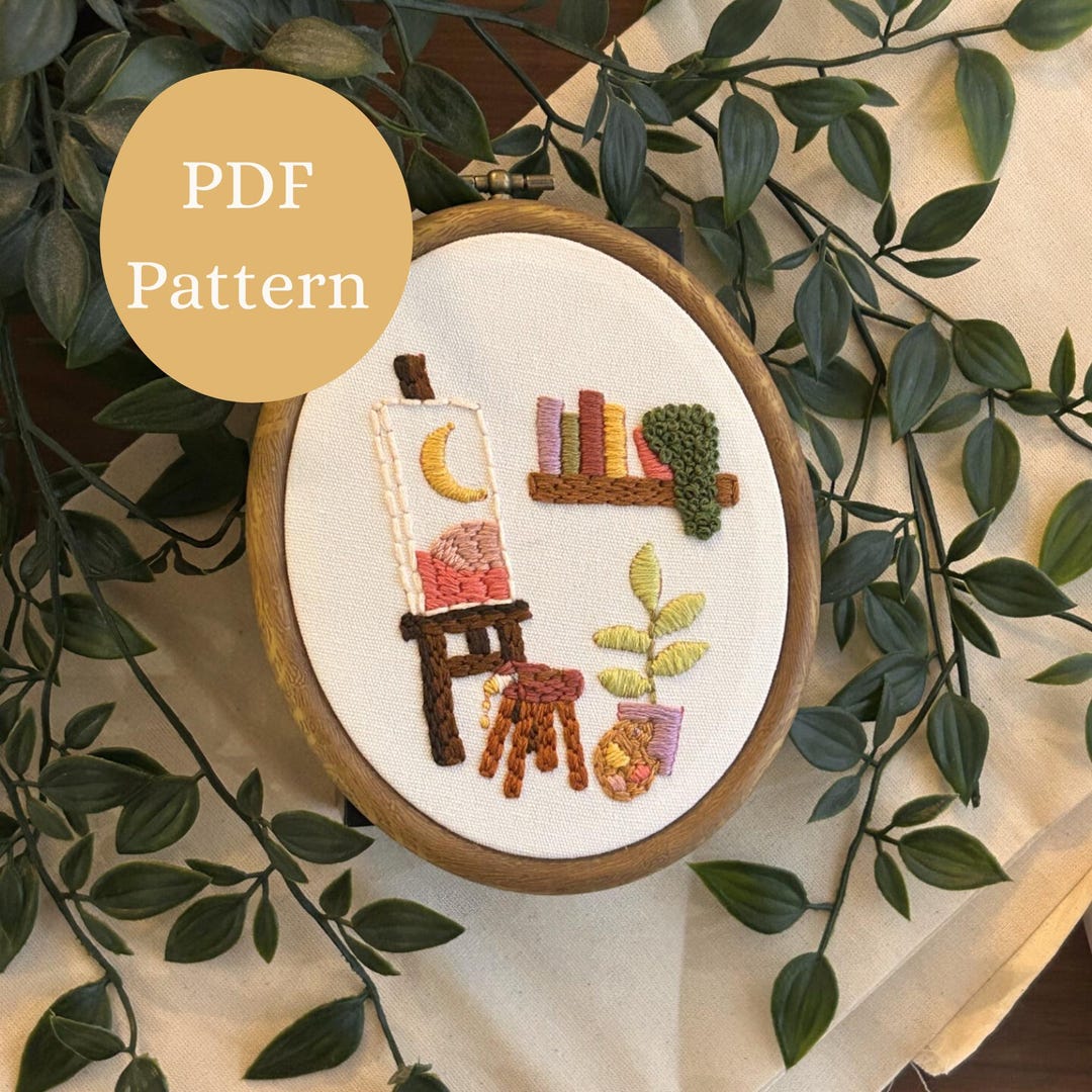 Art Nook Embroidery Pattern | Beginner DIY Craft (PDF Pattern) - Etsy