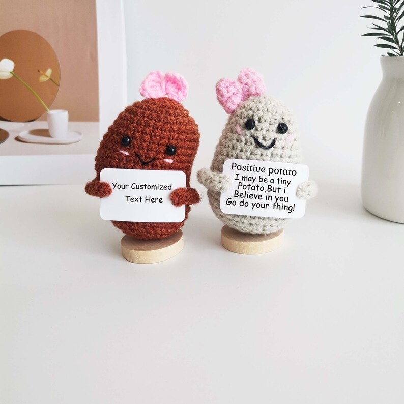 Heart Love Potato, Emotional Support Crochet Toy, Motivational Gift for ...