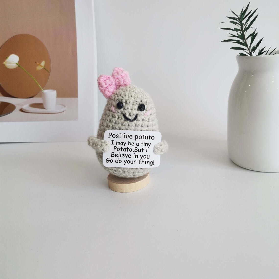 Heart Love Potato, Emotional Support Crochet Toy, Motivational Gift for ...