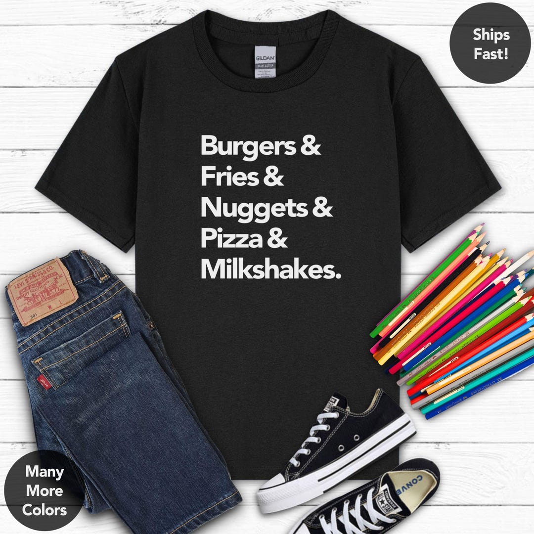 The Fast Foodie Kid | Fast Food Shirt, Burger Shirt, Fries Shirt, Fast ...