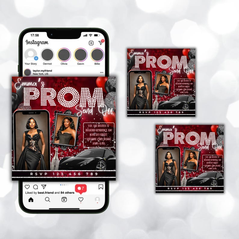 Prom Send off Flyer Red, DIY Prom Flyer, Homecoming Flyer, Prom Send ...