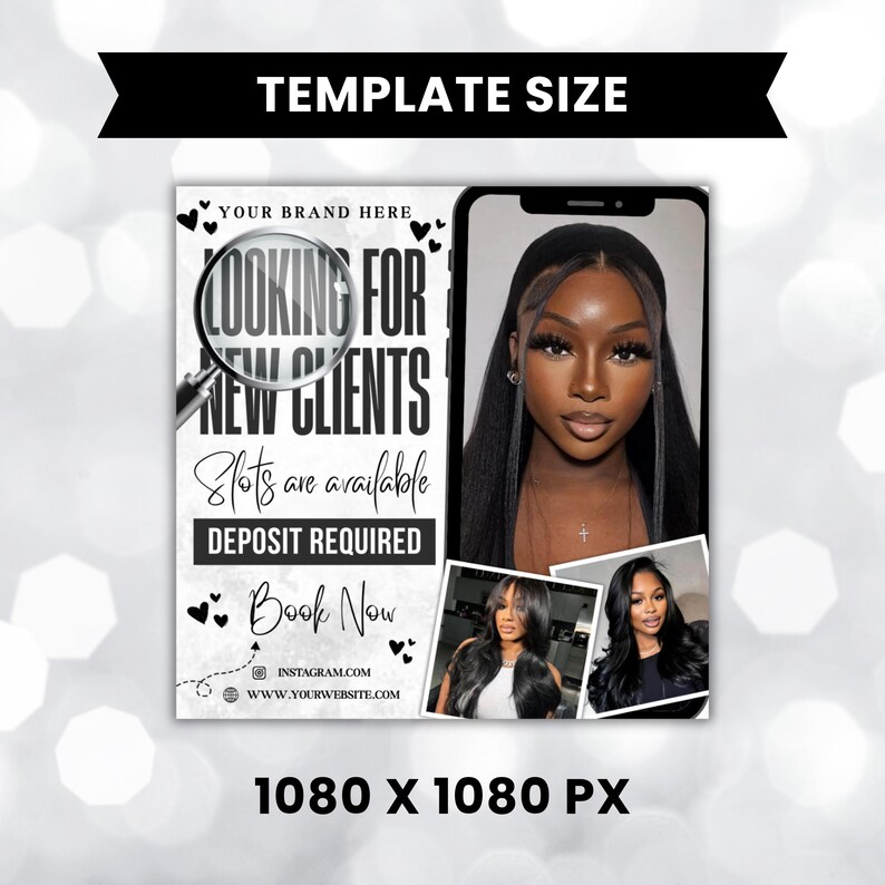 New Client Booking Flyer, Calling All New Clients, Hair Stylist, Lash ...