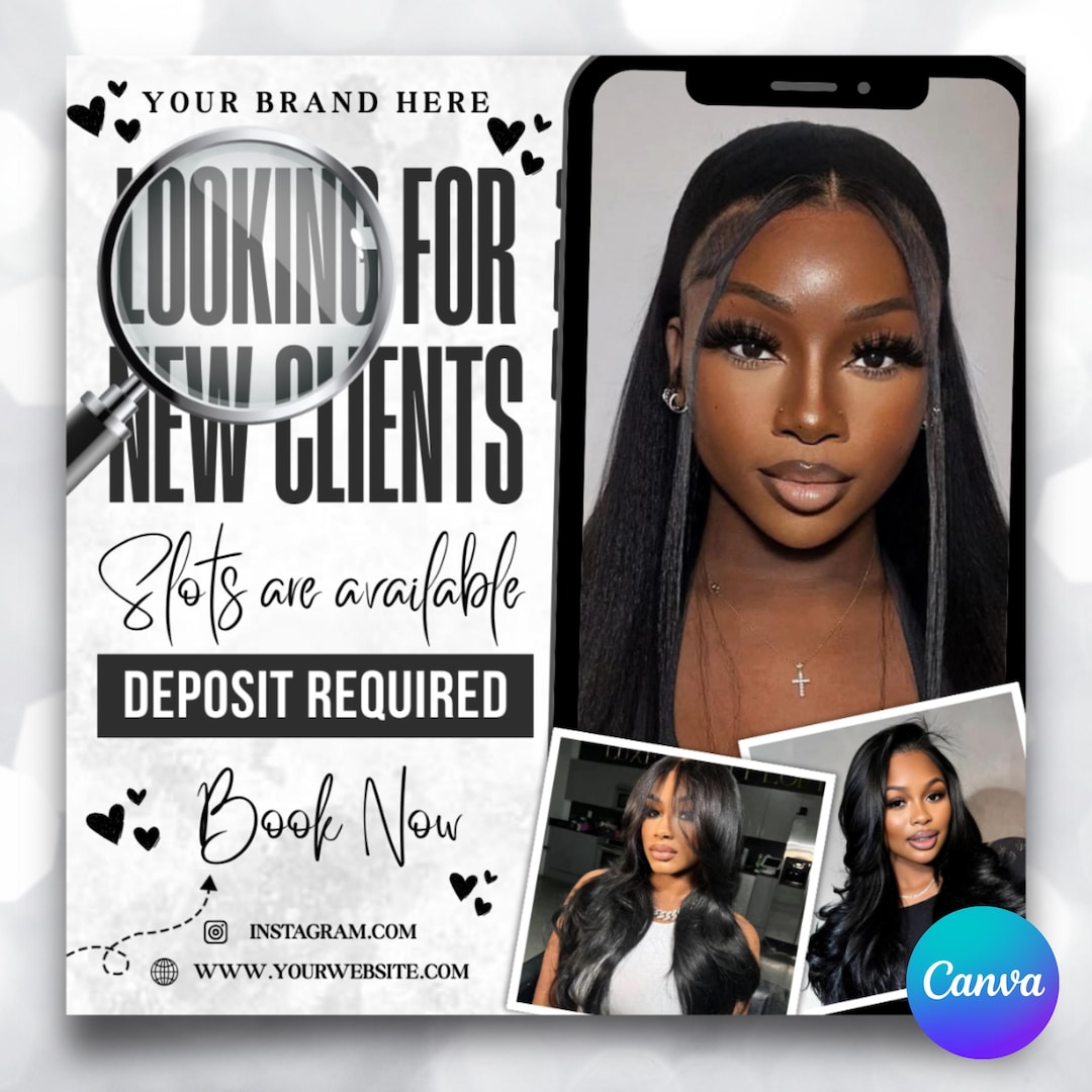 New Client Booking Flyer, Calling All New Clients, Hair Stylist, Lash ...