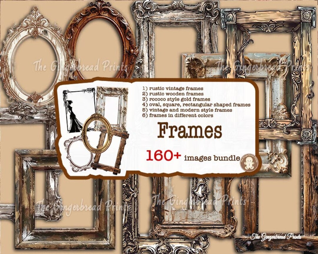 160+ Frame Images Collection Image Bundle Printable Kit Great for Junk ...