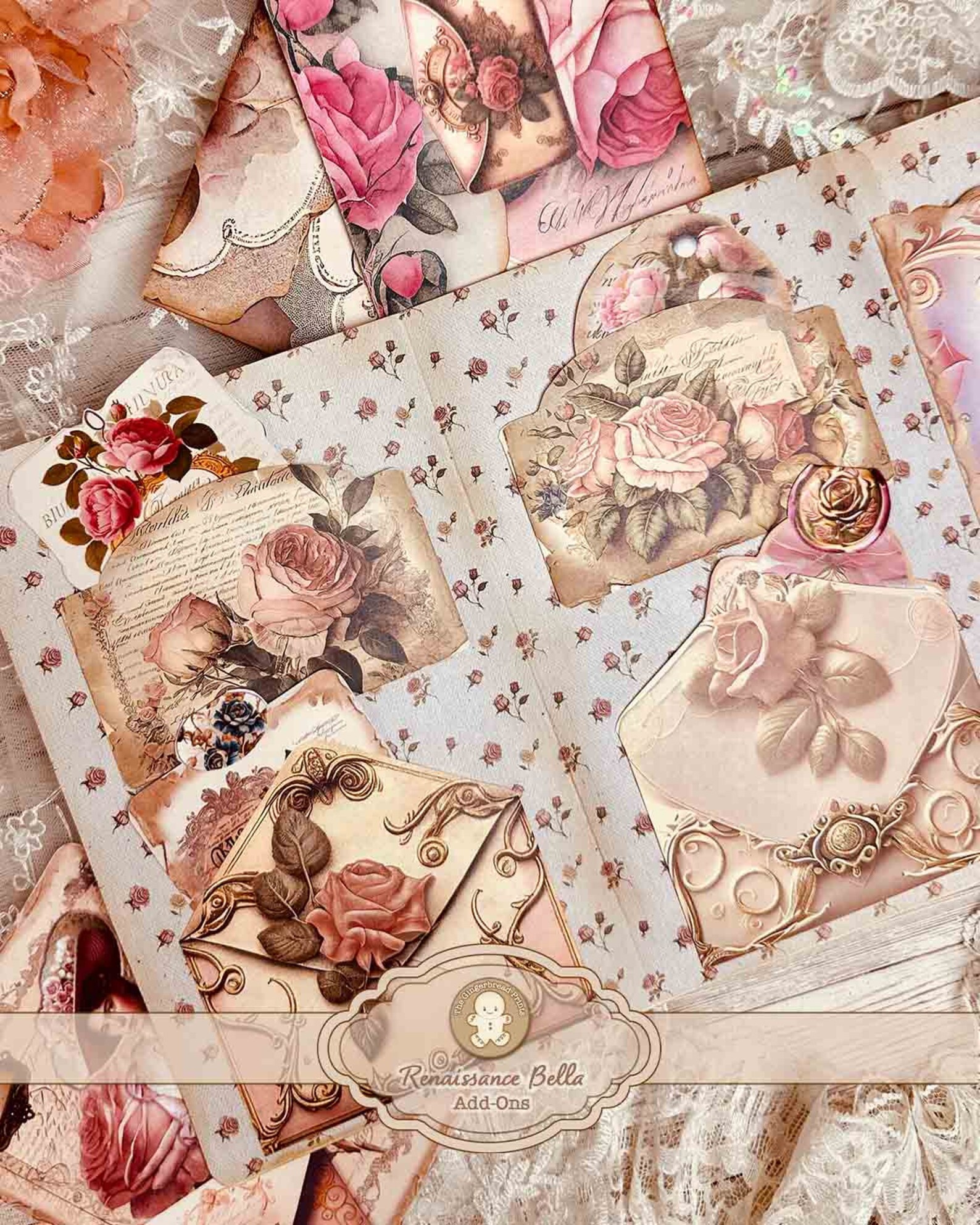 Renaissance Bella Add-on Printable Kit Journal Pages Bookmarks Post ...