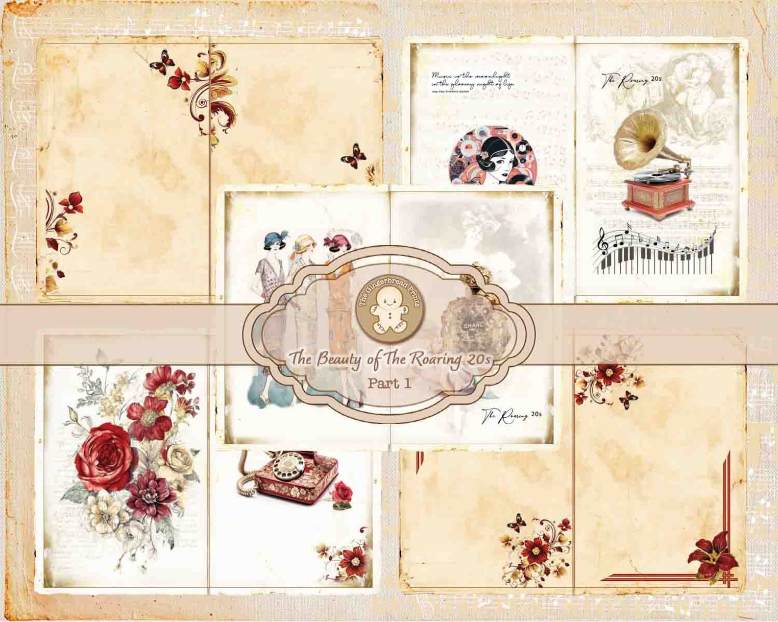 The Beauty of the Roaring 20s Printable Kit Part 1 - 1920s Style Junk ...
