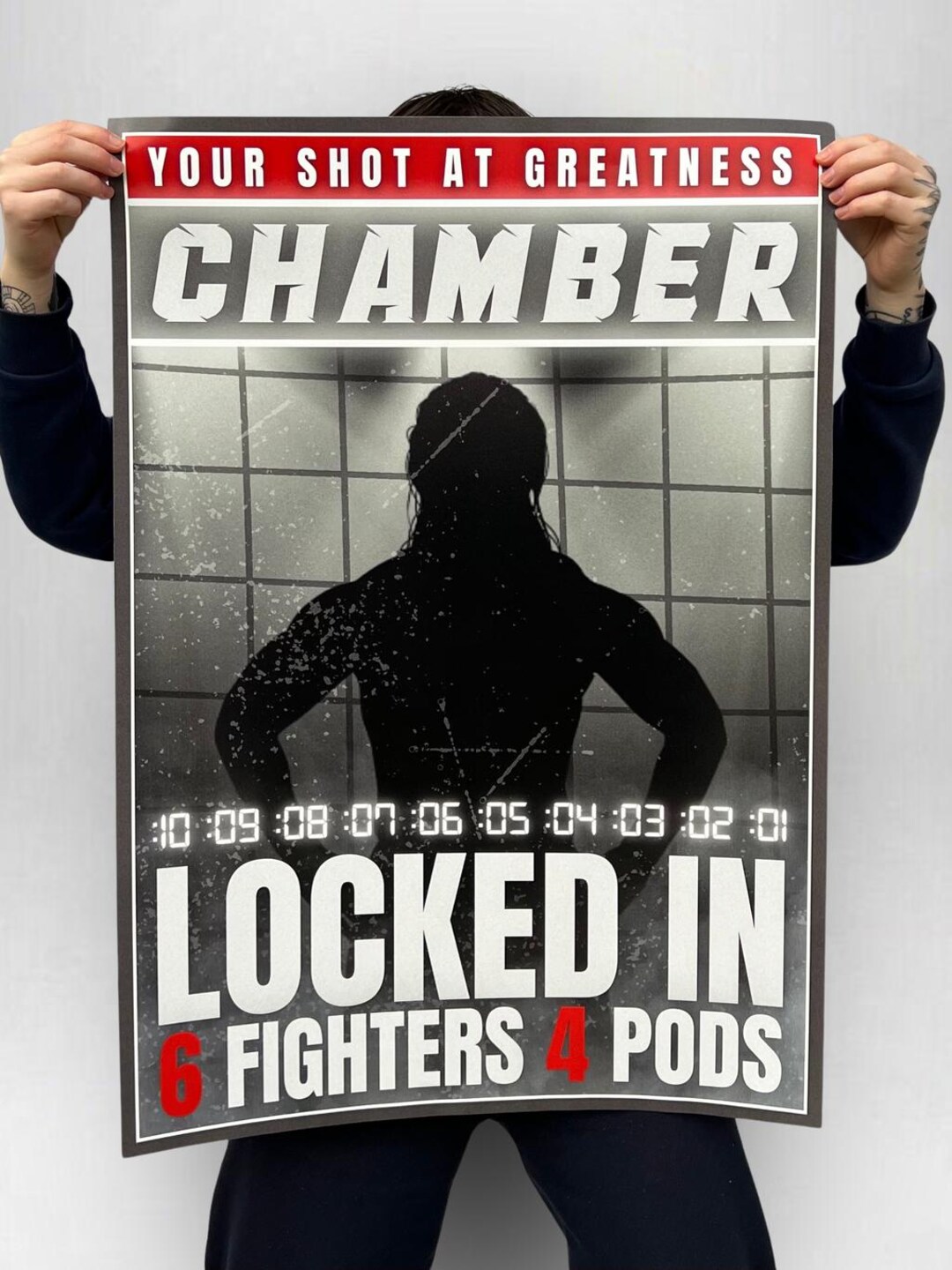 Elimination Chamber Wrestling Poster – Wwe-inspired Artwork – Wrestling ...
