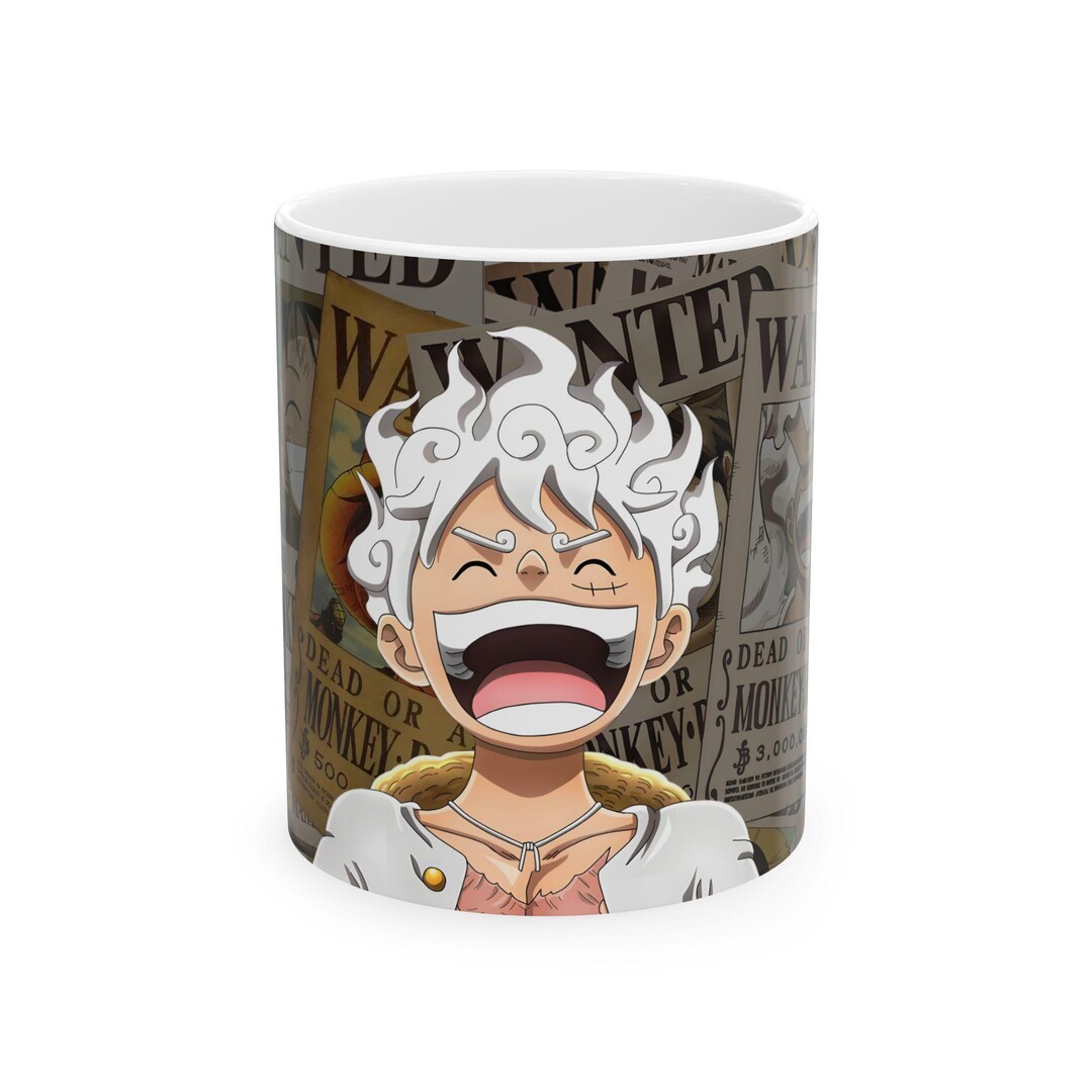 Gear 5 Luffy Ceramic Mug, One Piece Inspired Coffee Cup, Anime Fan Gift ...