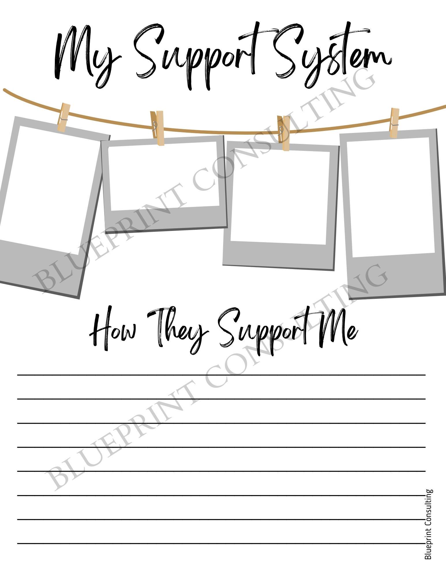 Identifying Supports Worksheet for Teens & Adolescents | LPC | MFT ...