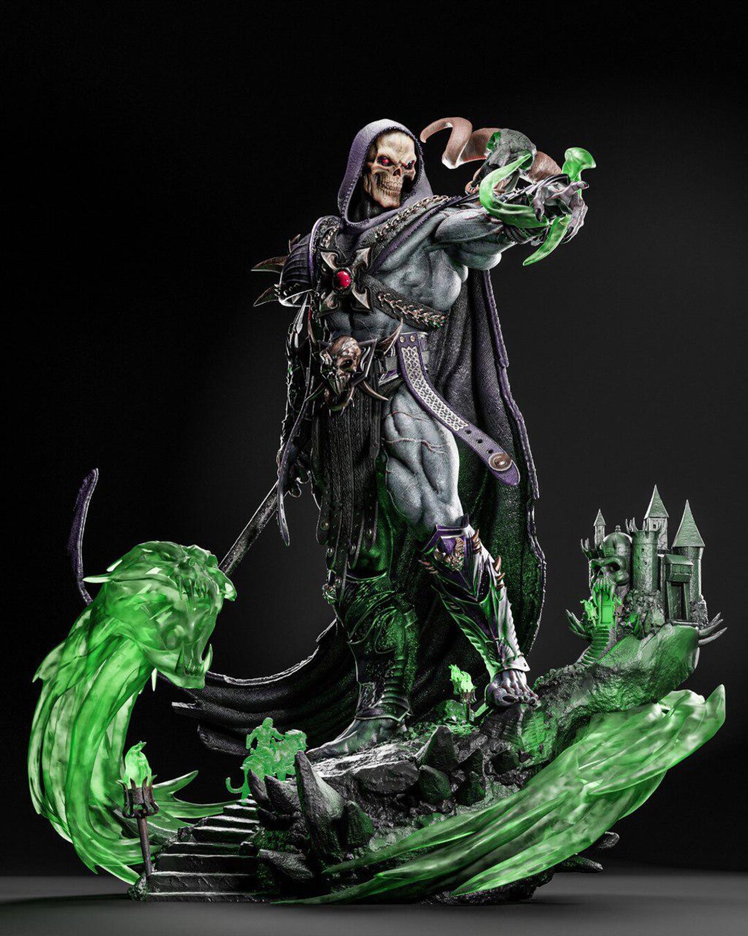 Skeletor Statue STL File | High-quality 3D Printable Model | Digital ...