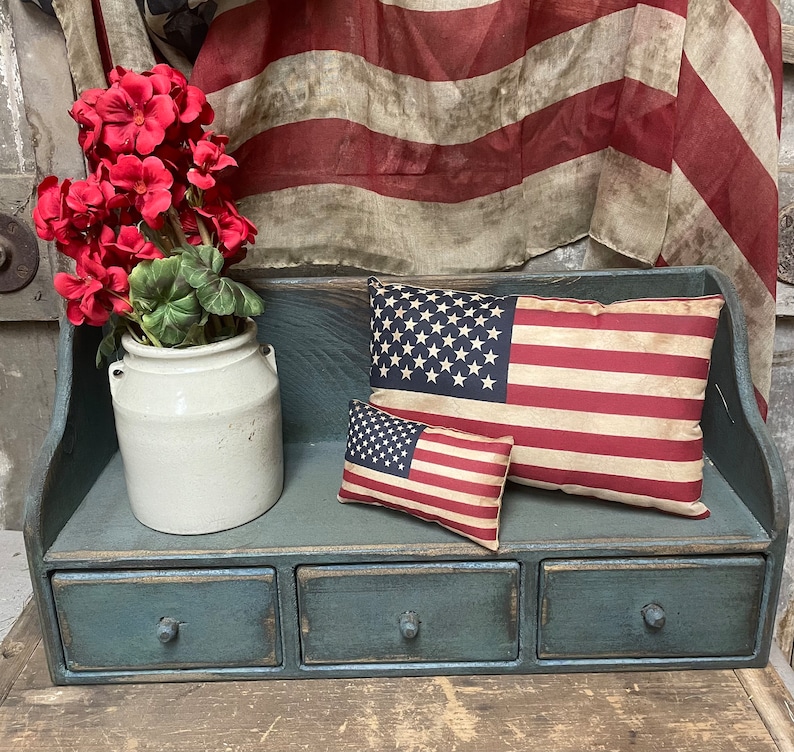 Primitive Wooden Three Drawer Organizer 22x11x8 Country Blue - Etsy