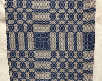 Primitive Coverlet 52x74 Inch Throw Blue/tan - Etsy