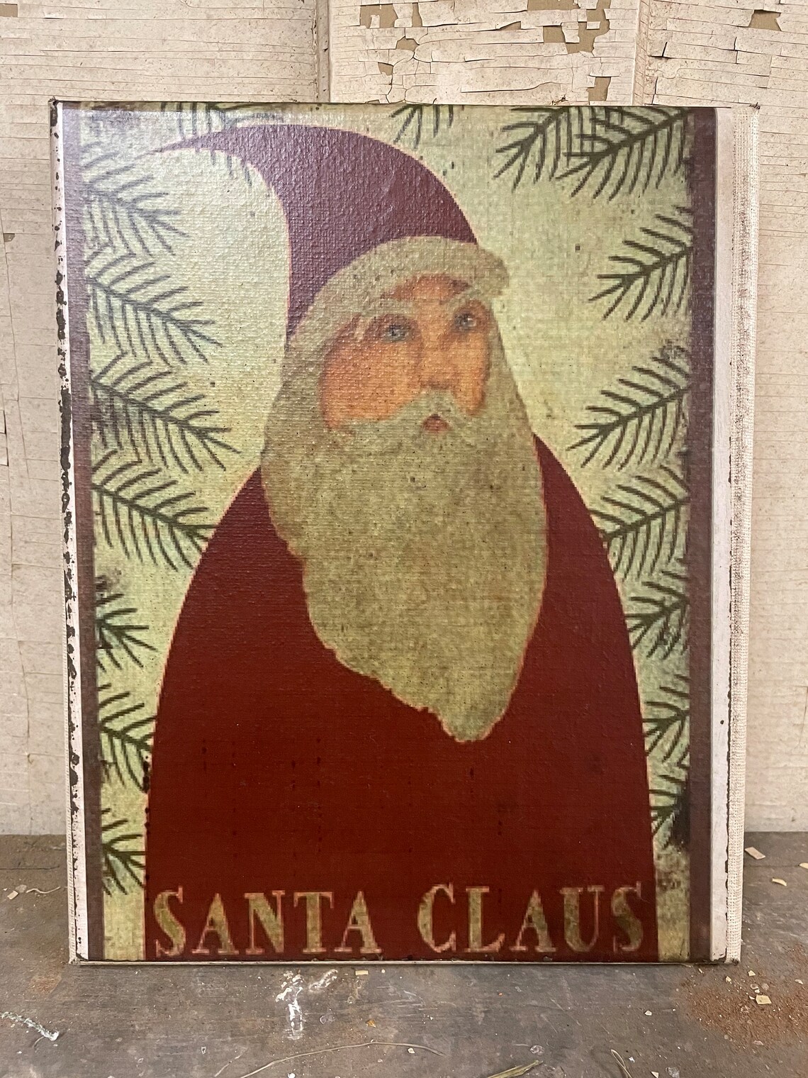 Primitive Winter Christmas Grungy Decorative Canvas Print 8x10 - Etsy