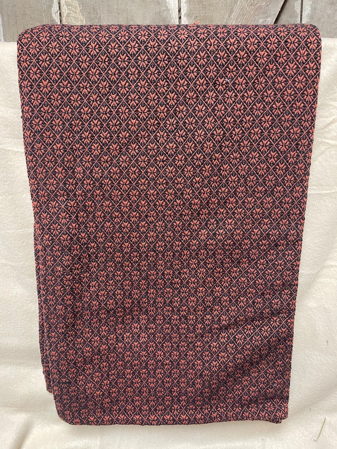 Primitive Coverlet 52 Inch Table Square Black/red - Etsy