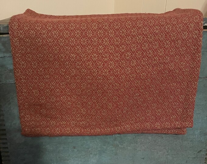 Primitive Coverlet 34 Inch Table Square Red/tan - Etsy