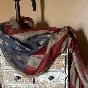 Primitive Americana Flag Scarf 70x42 - Etsy