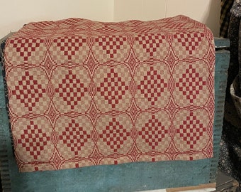 Primitive Christmas Coverlet 52x74 Inch Throw Red Green and Tan - Etsy