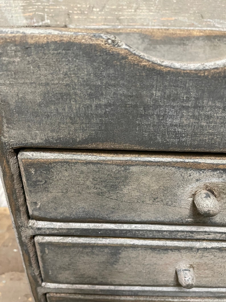 Primitive Wooden 11x10x8 Three Drawer Cubby Cobblestone - Etsy