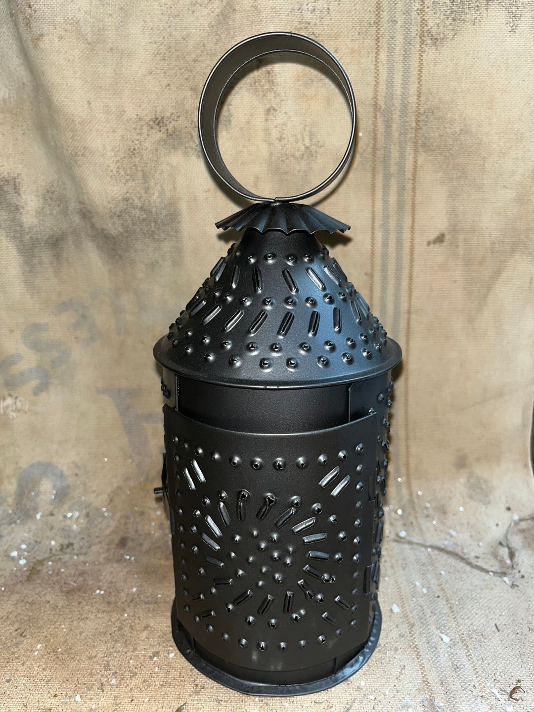 Paul Revere 10 Inch Punch Tin Lantern Primitive Americana Rustic 10x4 ...