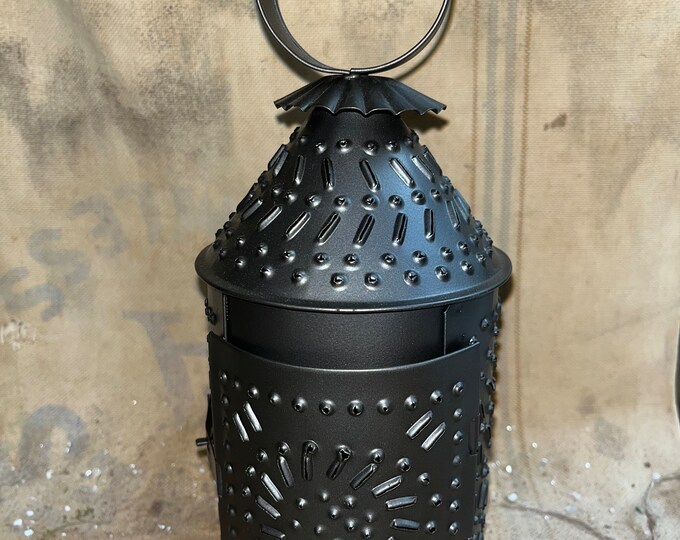 Paul Revere 10 Inch Punch Tin Lantern Primitive Americana Rustic 10x4 ...