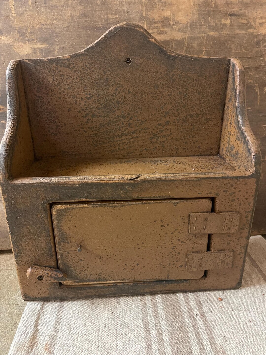 Primitive Wooden Thermostat Cover 13x12x5 Mustard on Black - Etsy