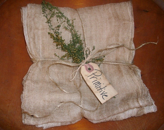 Primitive Grungy Distressed Fabric Covered Paper Mache Box,christmas ...