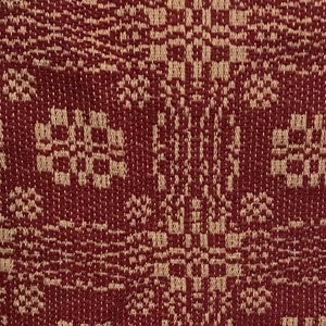 Primitive Coverlet 52 Inch Table Square Red/tan - Etsy