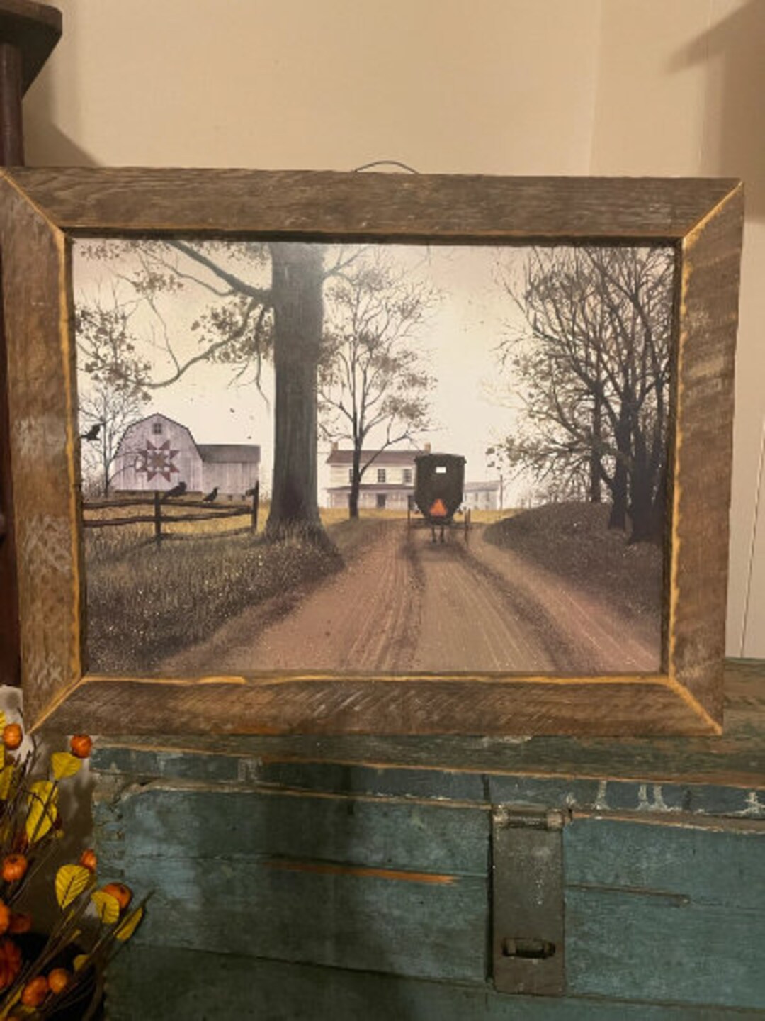 Primitive Fall Framed Billy Jacobs Headin Home Print 12x16 Lathe - Etsy