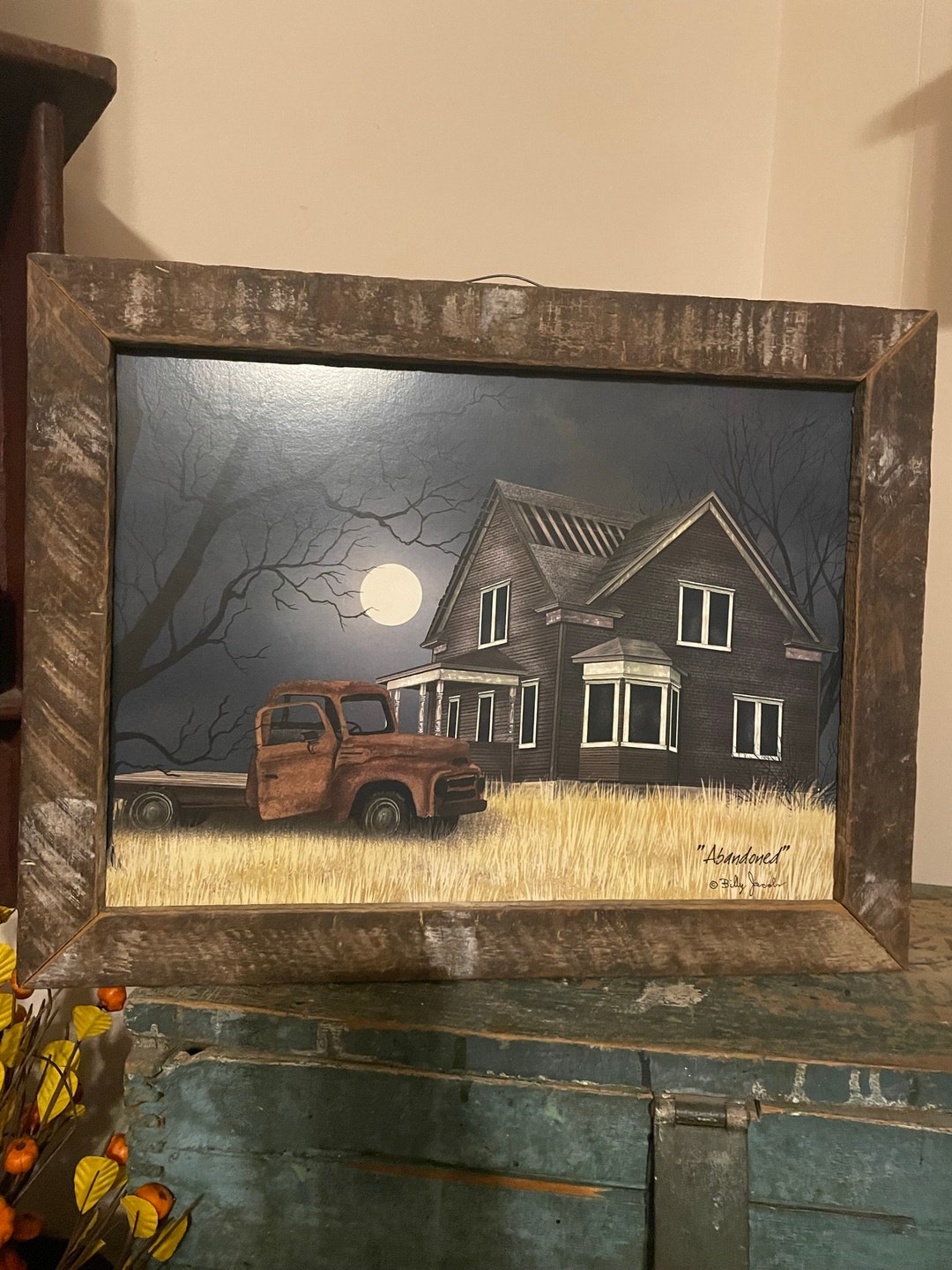 Primitive Fall Framed Billy Jacobs Abandoned Print 12x16 - Etsy