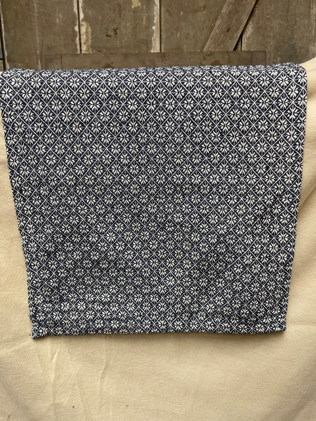 Primitive Coverlet 52x74 Inch Throw Blue/white - Etsy