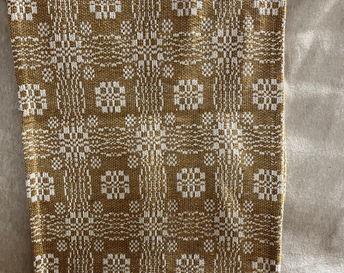 Primitive Coverlet 52 Inch Table Square Mustard/white - Etsy