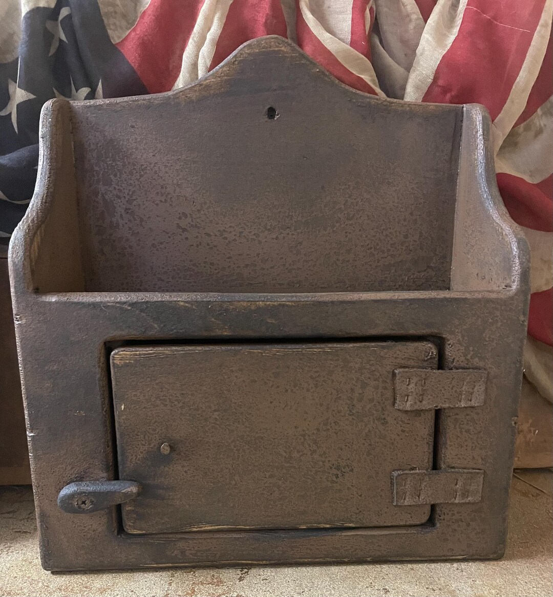 Primitive Wooden Thermostat Cover Brown Over Black 13x12x5 - Etsy