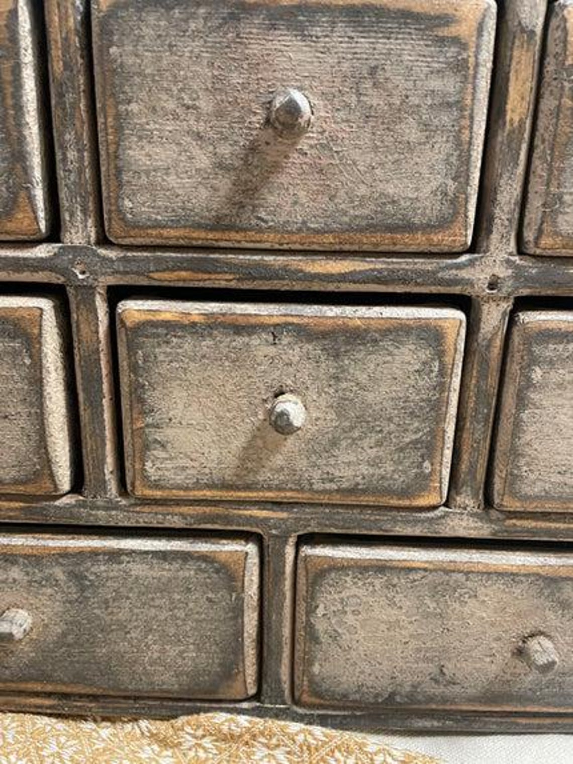 Primitive Wooden Eight Drawer Apothecary 18x12x8 Cobblestone - Etsy