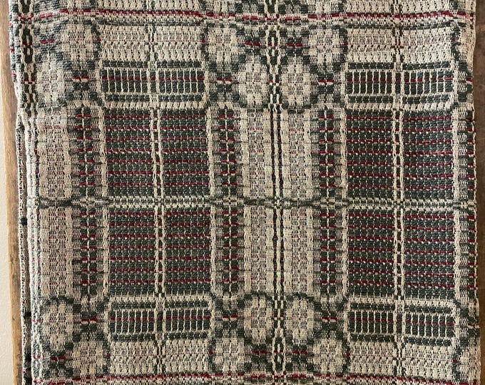 Primitive Christmas Coverlet 52 Inch Table Square Tan/green/red - Etsy