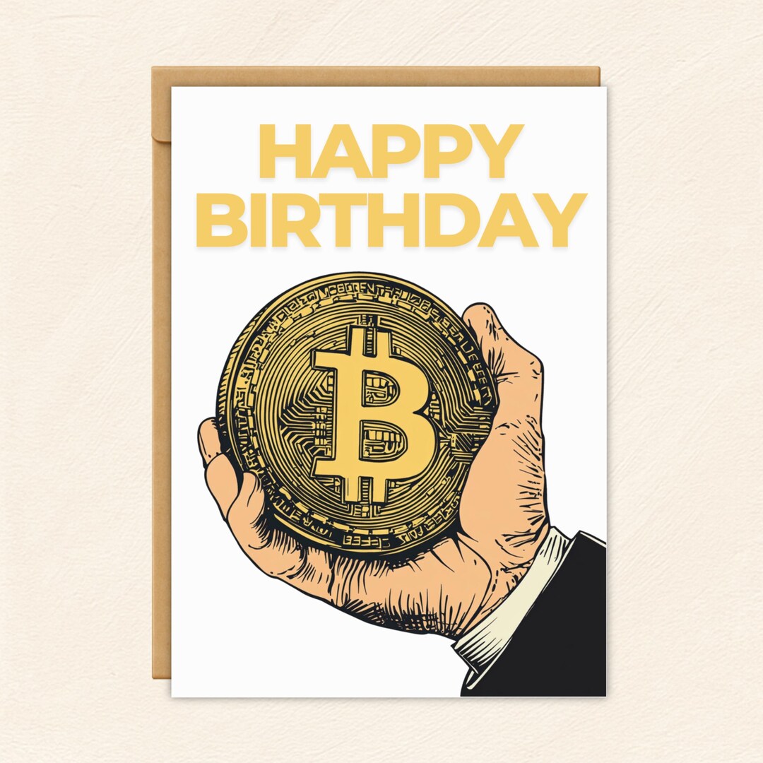 Bitcoin Birthday Card – Funny Birthday Card for Crypto Lovers ...