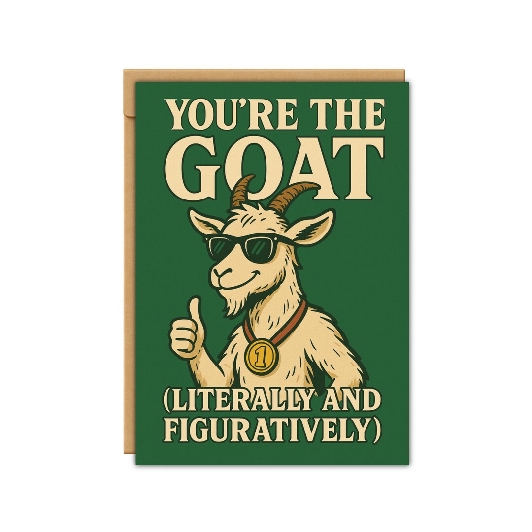 GOAT Card: Birthday, Thank You, Anniversary - Etsy