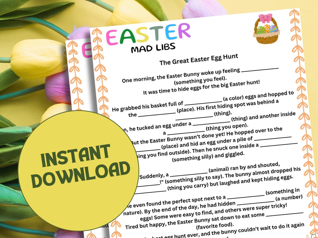 Easter Mad Libs | Fun & Easy Printable Game | Easter Game for Kids - Etsy